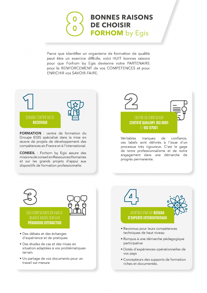 Calendrier des formations 2026 | Forhom